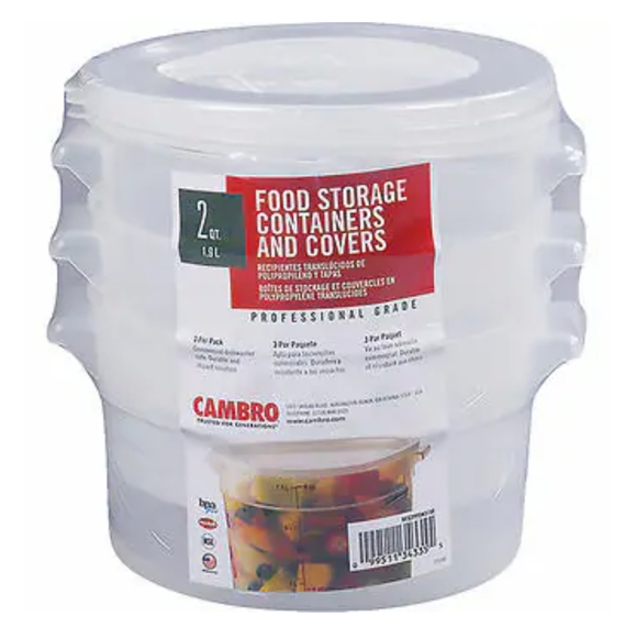 Cambro | Kitchen | Cambro Round 2quart Food Storage Container With Lid ...